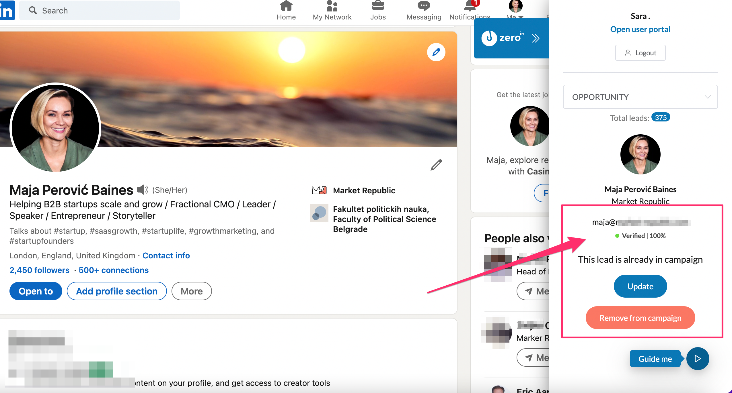 Single business email finder - ZeroIn